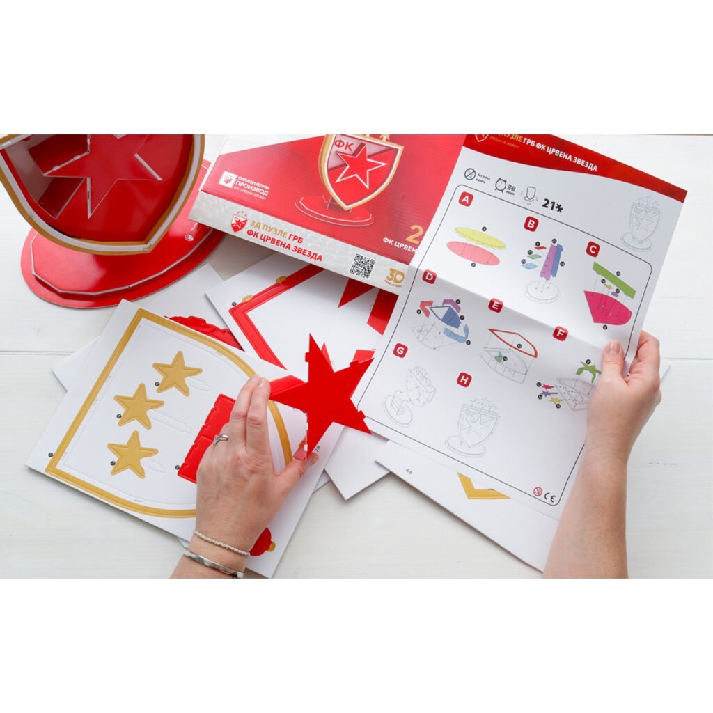 3D Puzzle Grb FK Crvena Zvezda | Shopito.rs